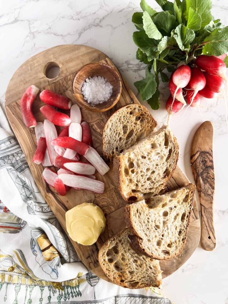 French Breakfast Radishes with Butter and Toast - Big Delicious Life